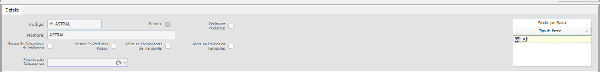 Marcas - Brilo ERP Docs